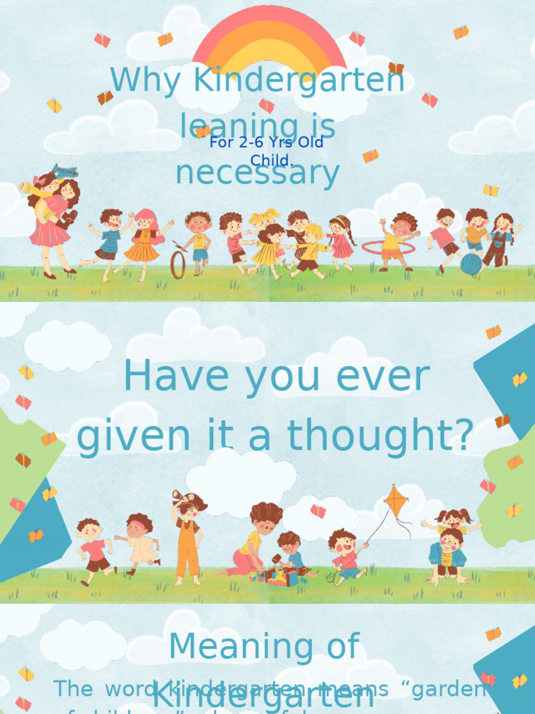 Importance of Kindergarten Learning | PDF | Self Esteem | Learning