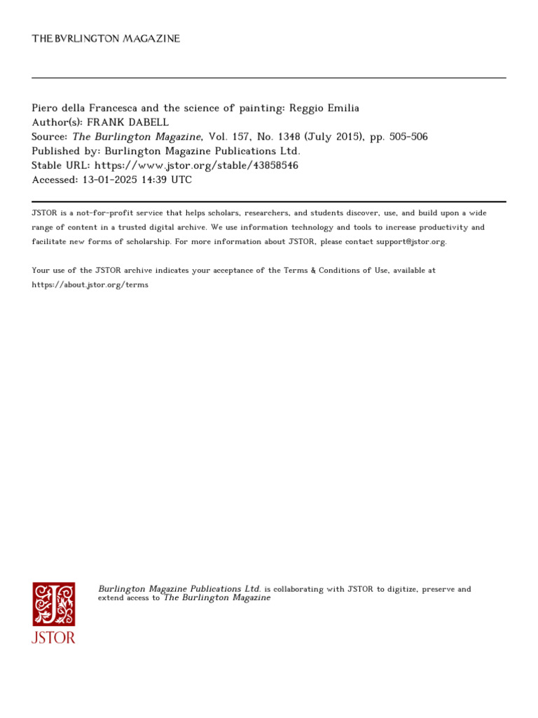 DABELL PierodellaFrancesca 2015 | PDF | Perspective (Graphical ...