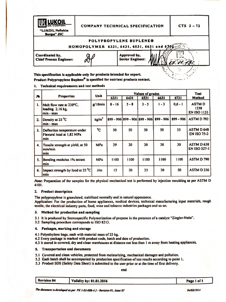 Tehnički List - BUPLEN | PDF