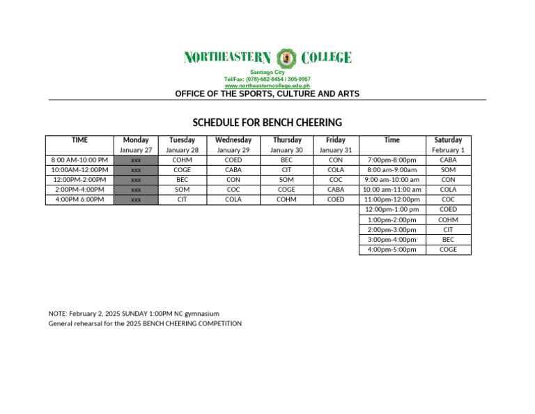 Bench Cheering | PDF