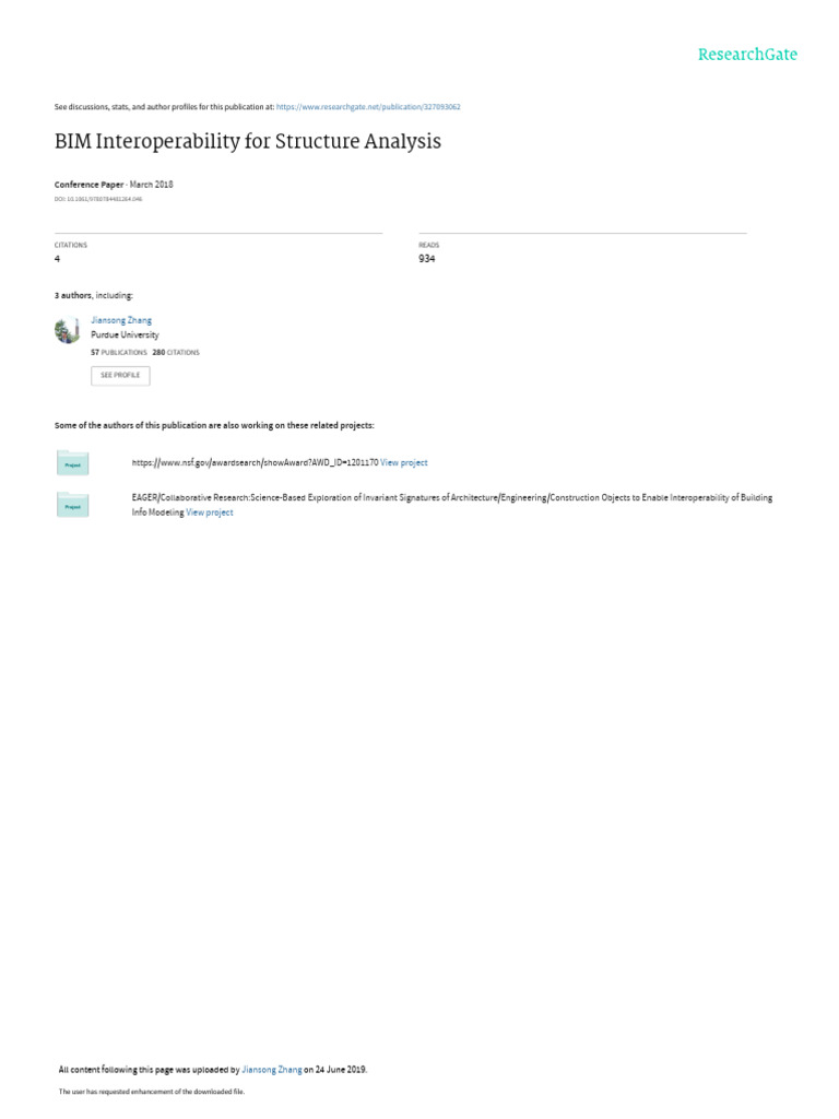 BIM Interoperability For Structure Analysis | PDF | Building ...
