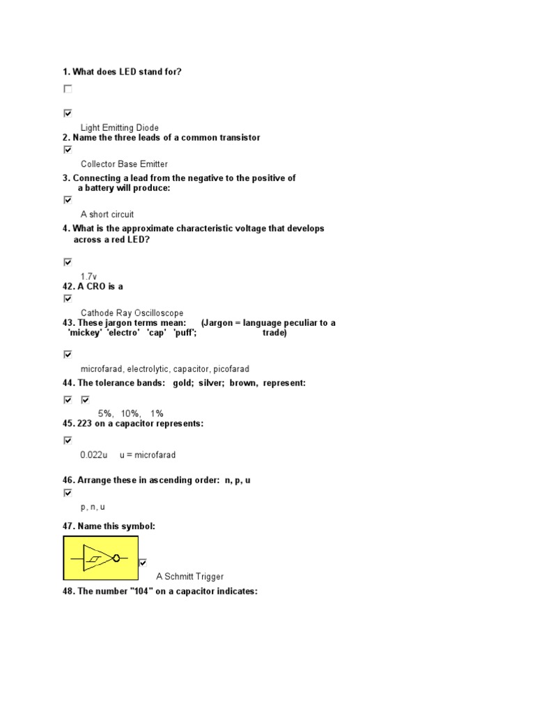 Basic Ques | PDF | Series And Parallel Circuits | Capacitor