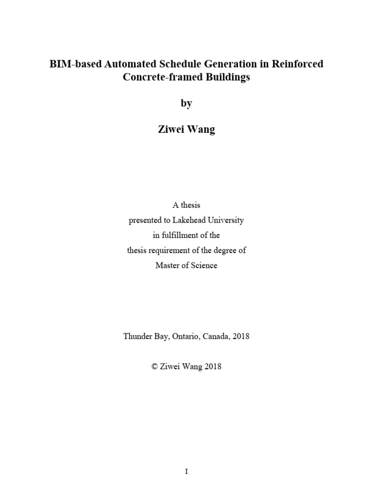 Bim Based Automated Schedule Generation Pdf Mathematical Optimization Building Information