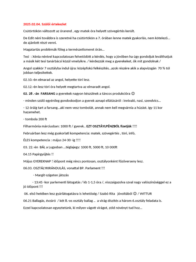 Szülői ért. 2025.02.04 | PDF