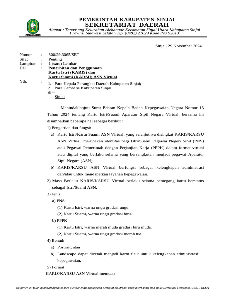 Panduan KARIS/KARSU ASN Virtual 2024 | PDF