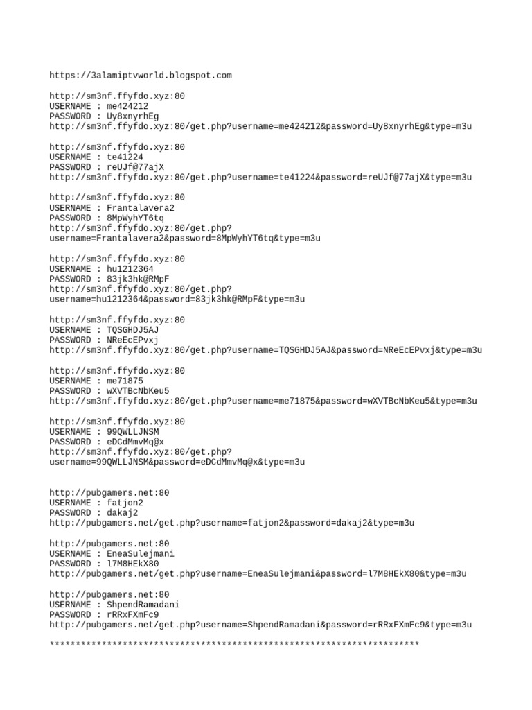 X10-Xtream Code Iptv M3u Windows & Android Free 26-08-2024 | PDF