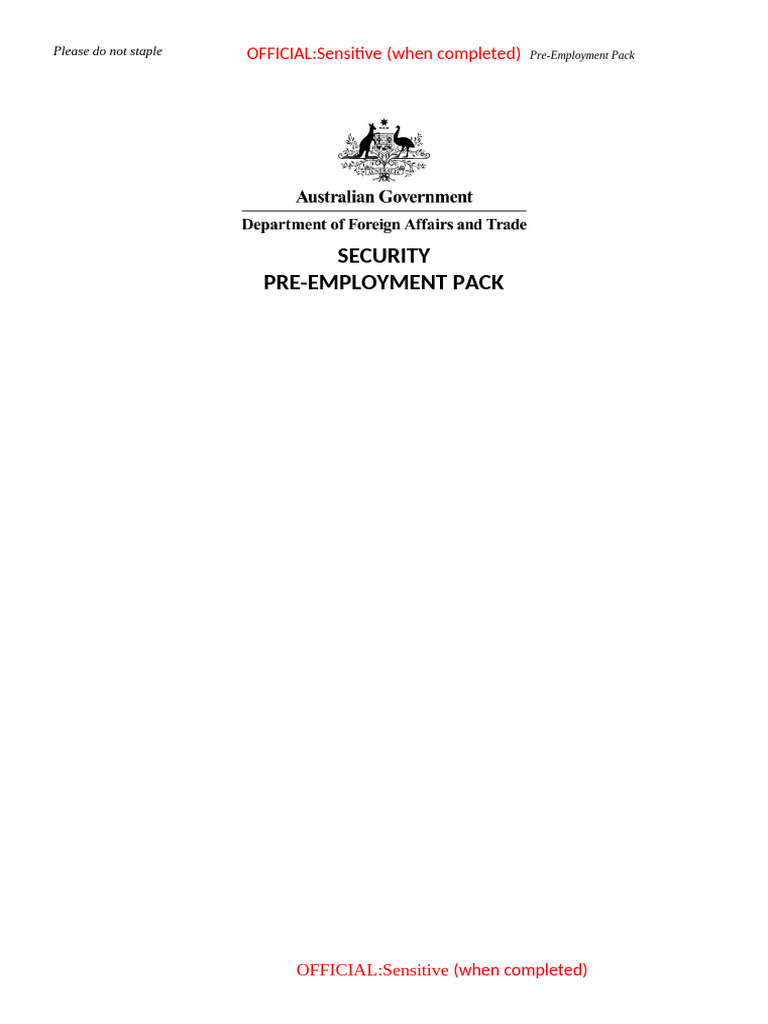 Pre-Employment Probity Pack - Nov 2024 - 1 - 1 | PDF | Identity ...