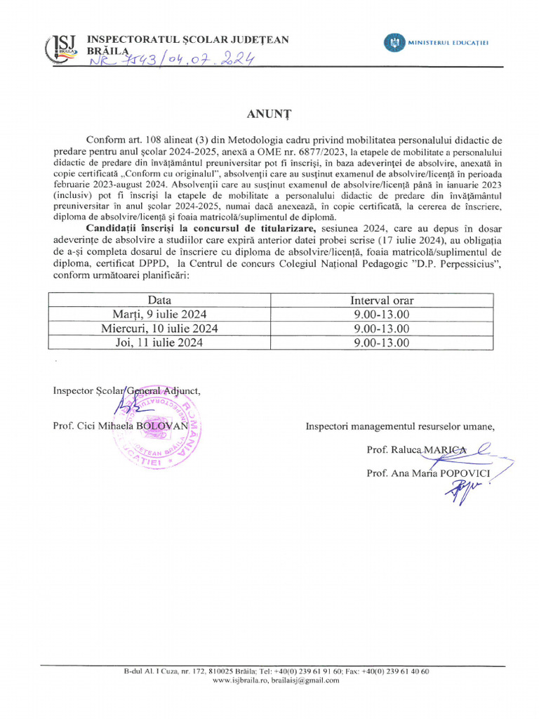 Anun Adeverinte Expirate | PDF