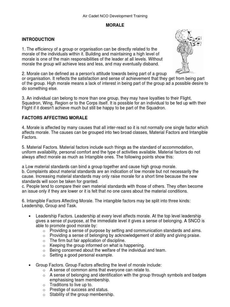 Group Morale | PDF | Morale | Leadership