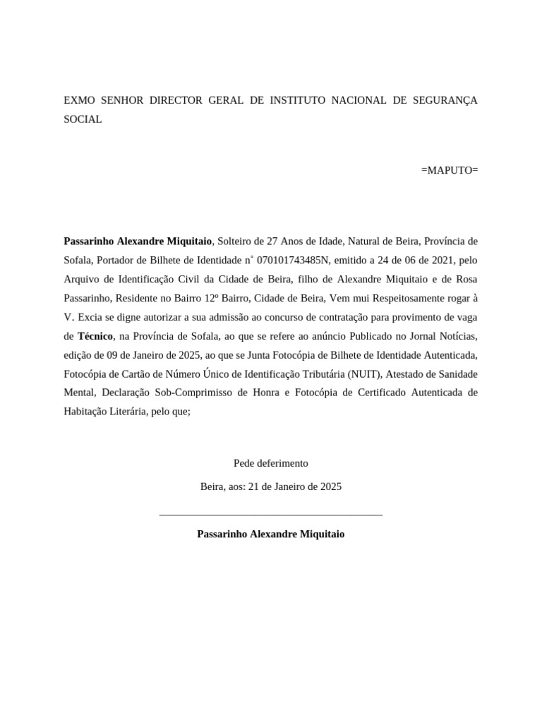 Requerimento INSS 2025 | PDF