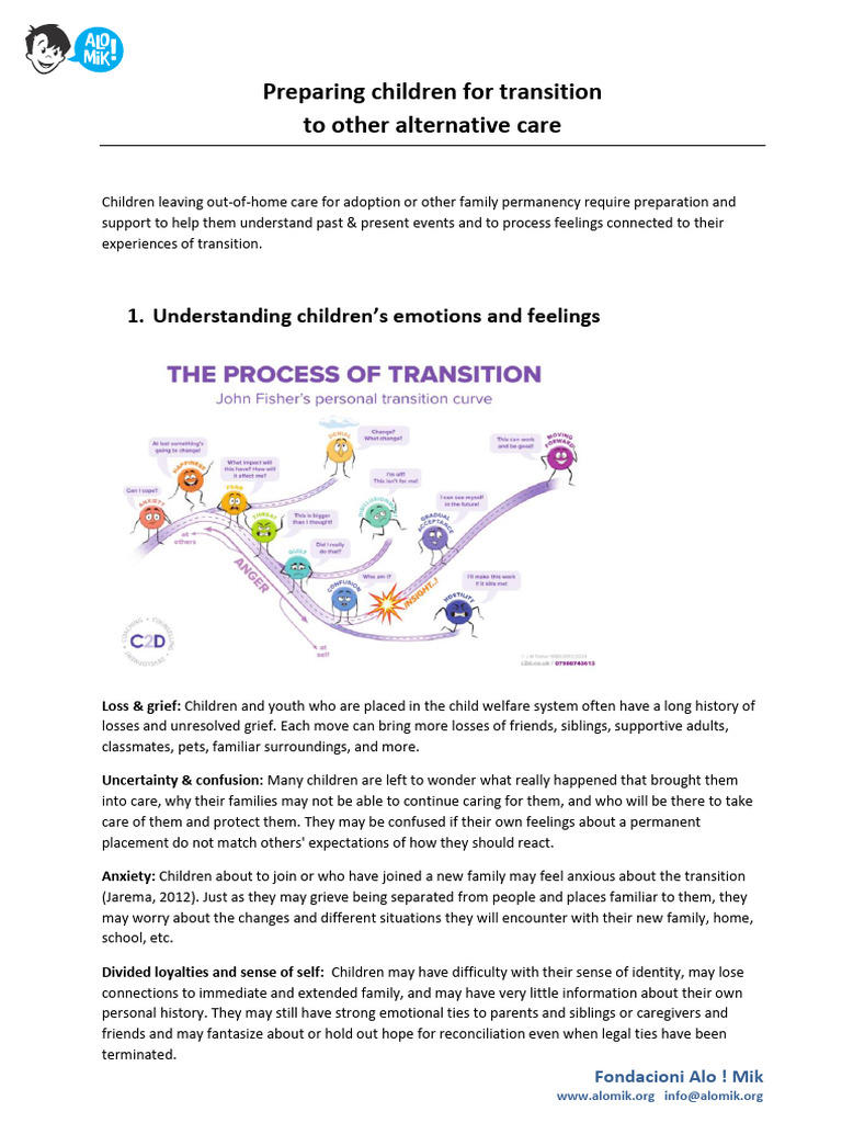 Preparing Children For Transition | PDF | Grief | Behavioural Sciences