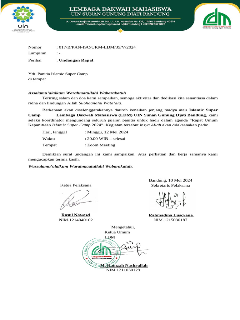 005 - Permohonan Pemateri | PDF