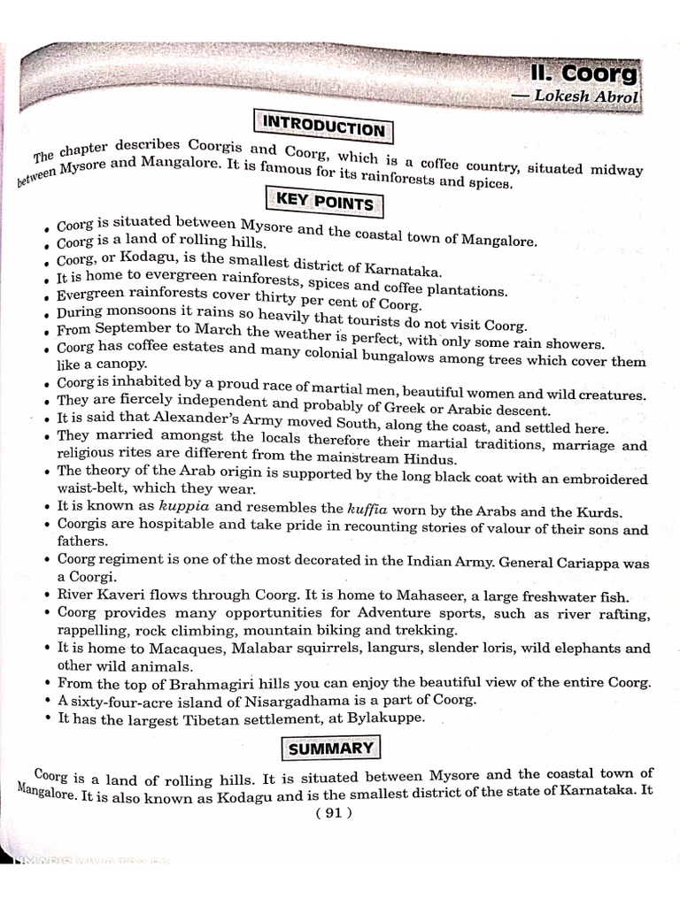 Coorg | PDF