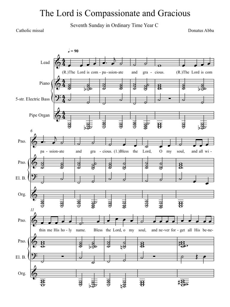 Lord's Compassion: Music & Lyrics | PDF