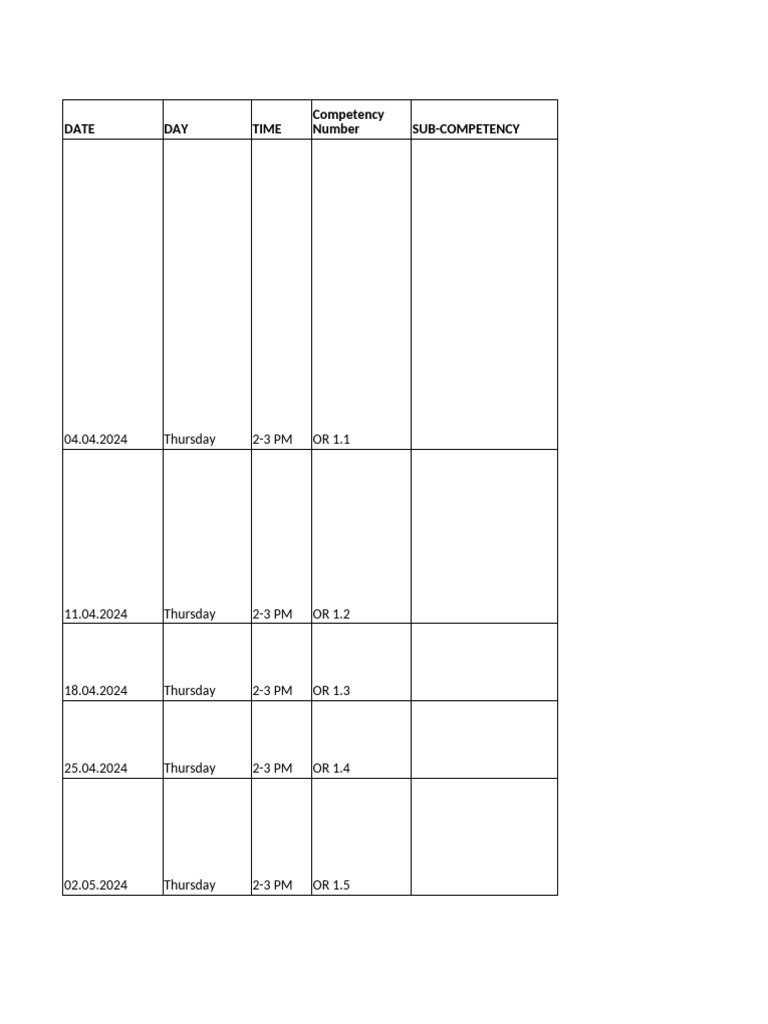 Orthopaedics Lecture Schedule | PDF | Shoulder | Musculoskeletal Disorders