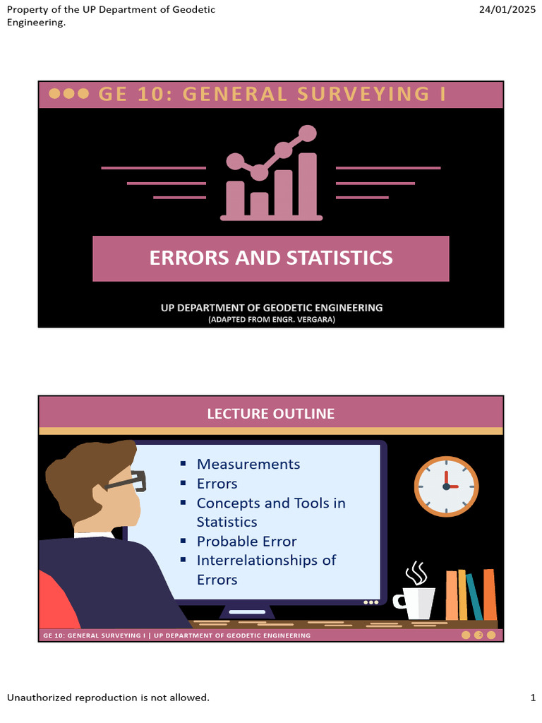 Lecture 2 - Errors and Statistics | PDF | Observational Error | Accuracy And Precision