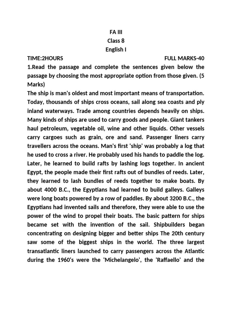 FA III (1) | PDF | Ships | Watercraft