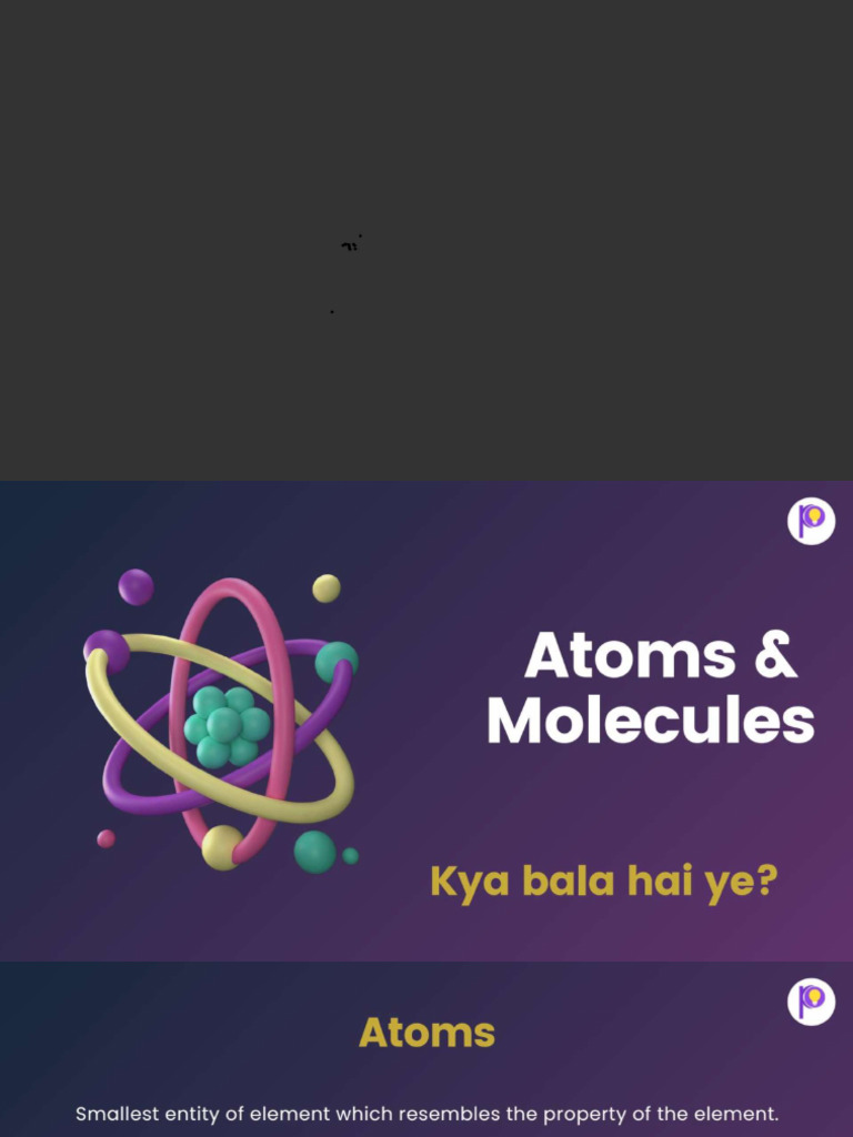 Atoms and Molecules Sailaab Chemistry Marathon by Just Padhle | PDF