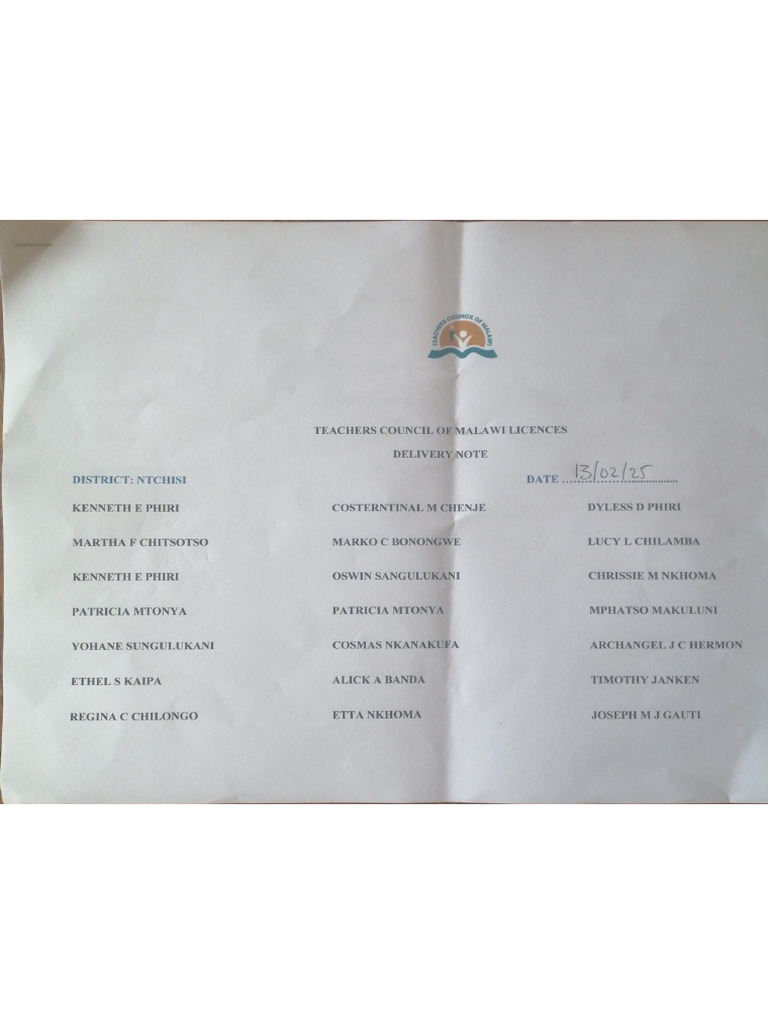 Ntchisi Tcm Licenses- February 2025 | PDF