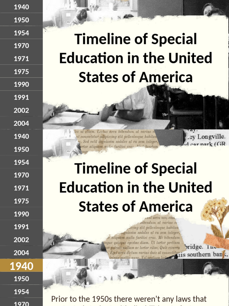 History of Sped in Us Friane Cutillar | PDF | No Child Left Behind Act ...