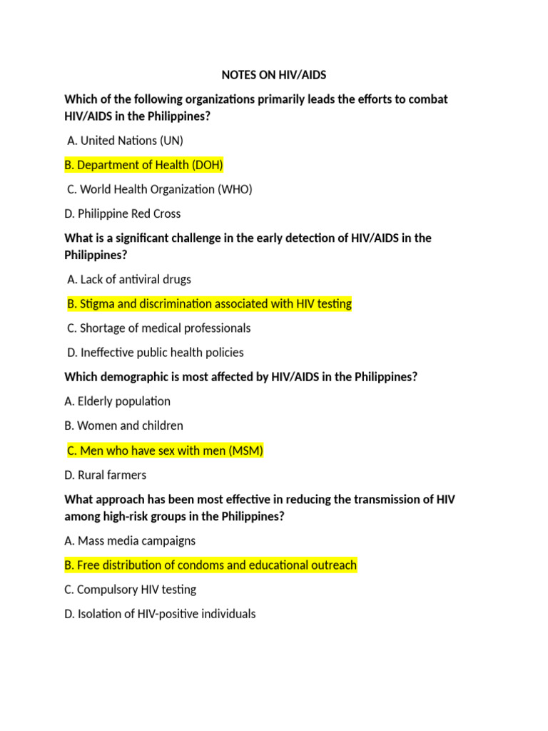 cbm-hiv-notes | PDF | Hiv/Aids | Hiv