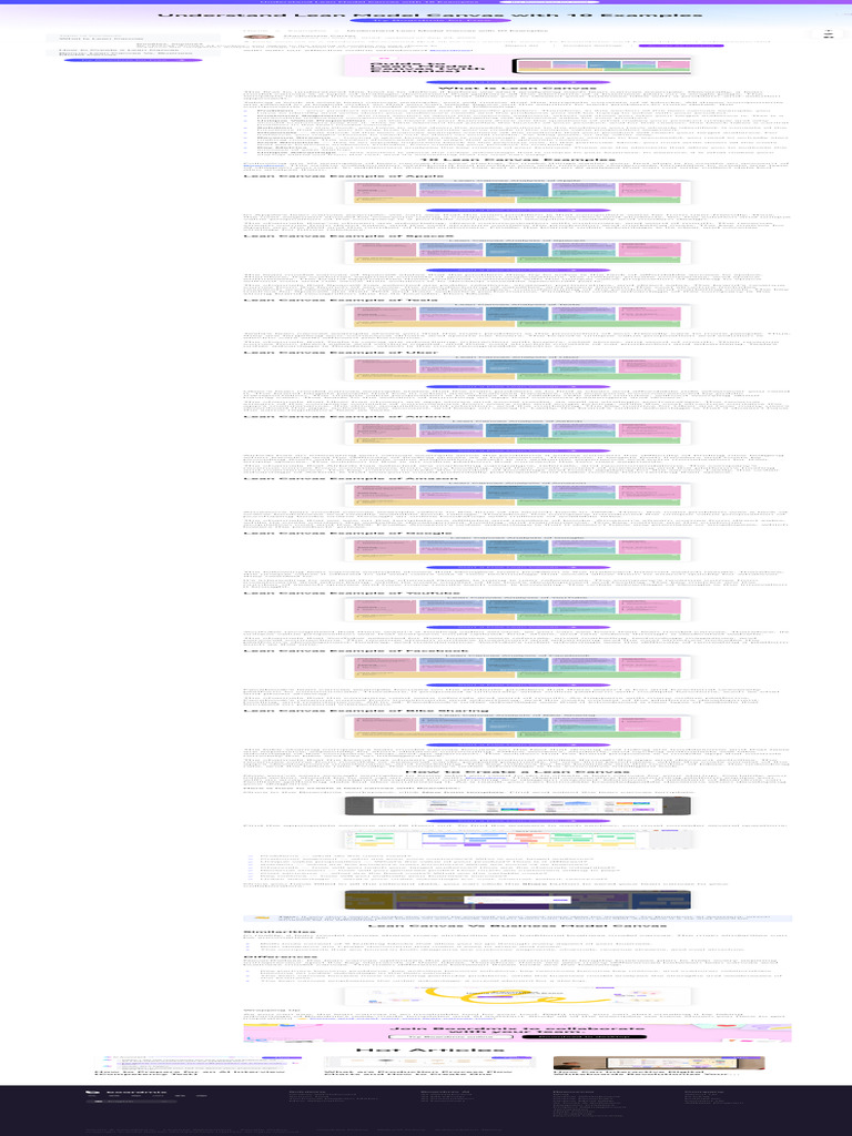 A Comprehensive Guide To Lean Model Canvas | PDF | Market Segmentation ...