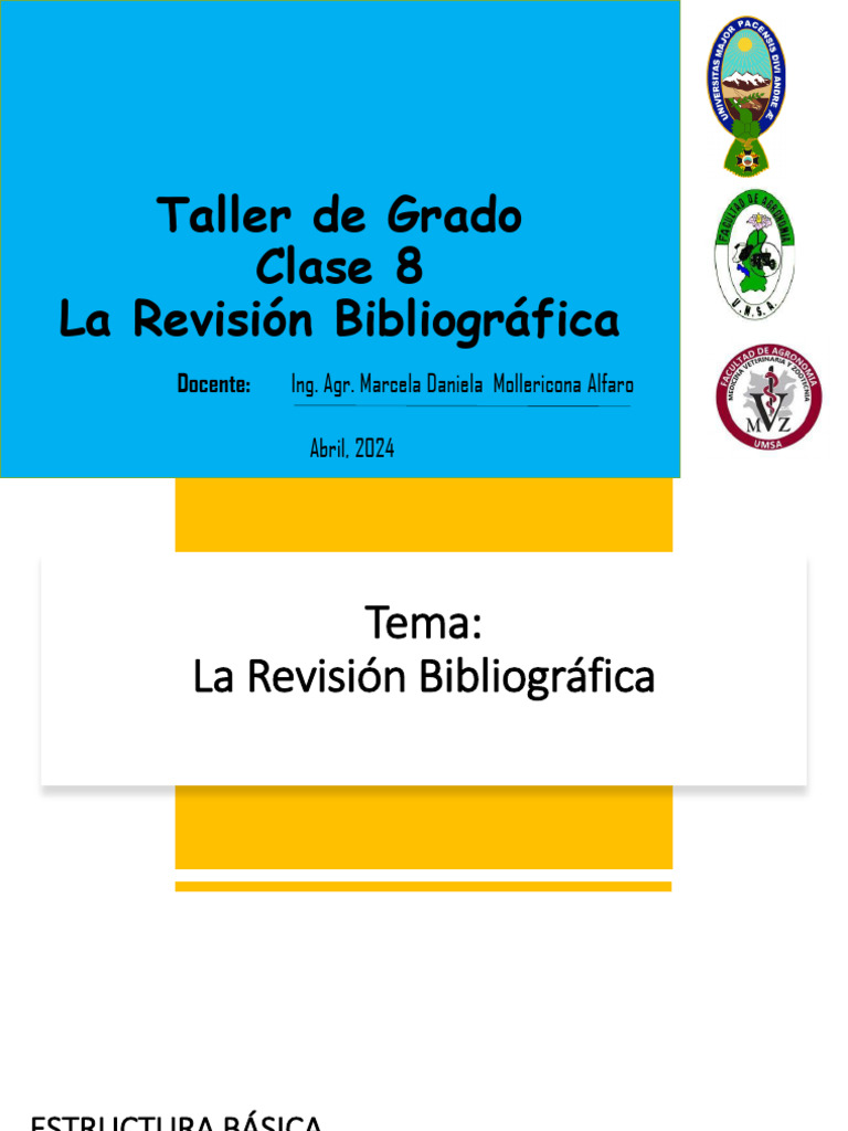Clase 8 - Taller de Grado - Revisi-N Bibliogr-Fica | PDF | Malaria | Bases de datos