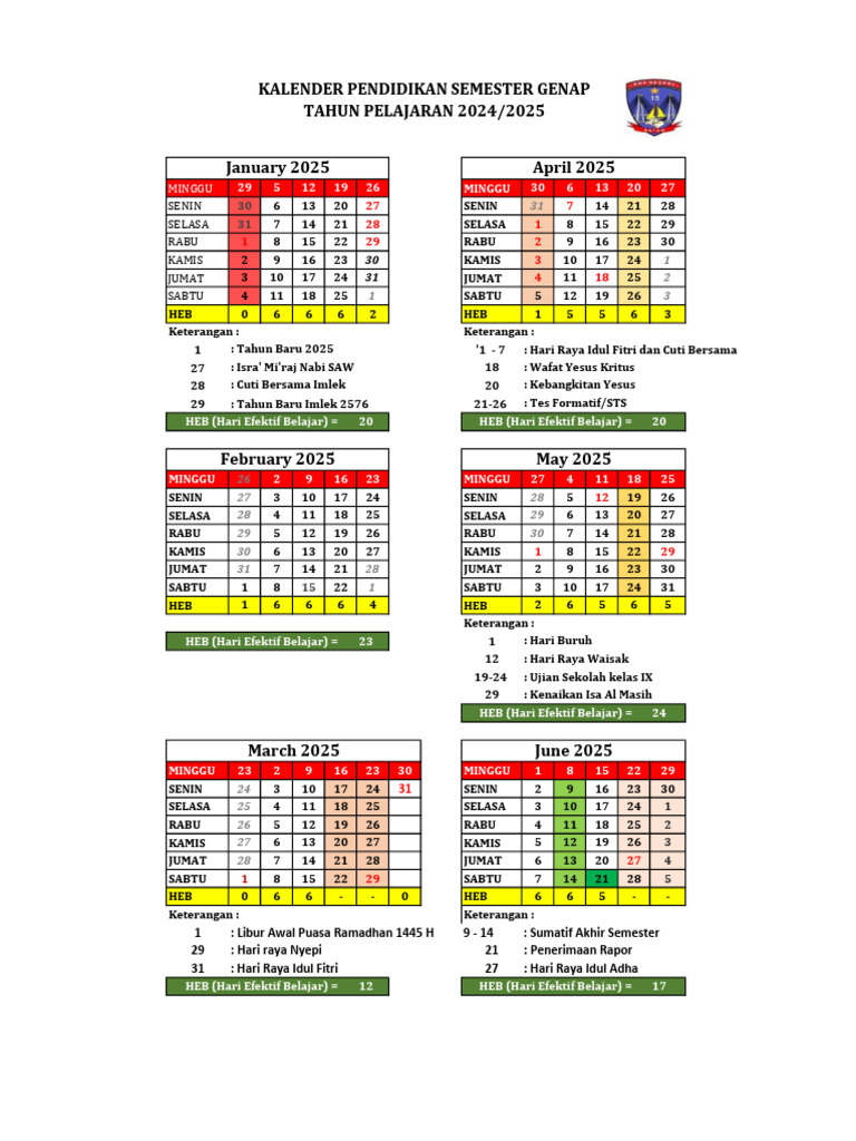 Kalender Pendidikan | PDF