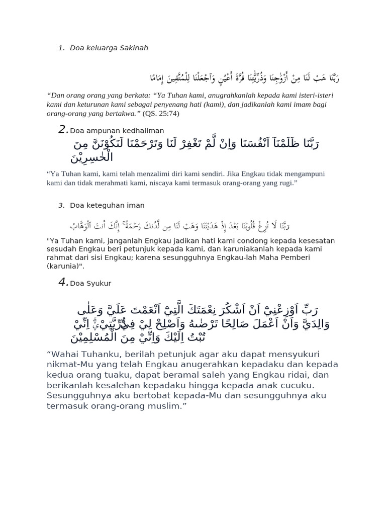 Doa Ujian Praktik PAI 2024-2025 | PDF