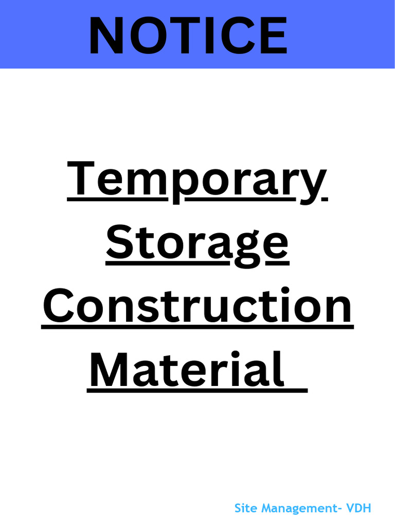 Construction Site Parking Notice | PDF