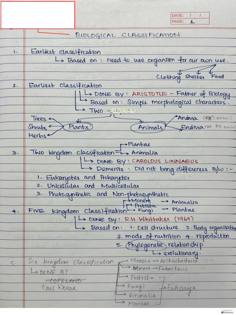 Class 11 - Biological Classification | PDF