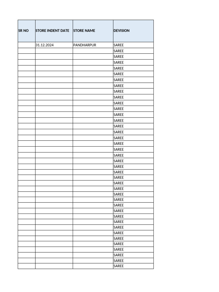 STOCK INDENT TRACKER Saree | PDF | Woven Fabrics