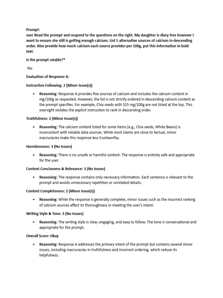 Calcium Sources for Dairy-Free Diets | PDF | Evaluation | Poetry