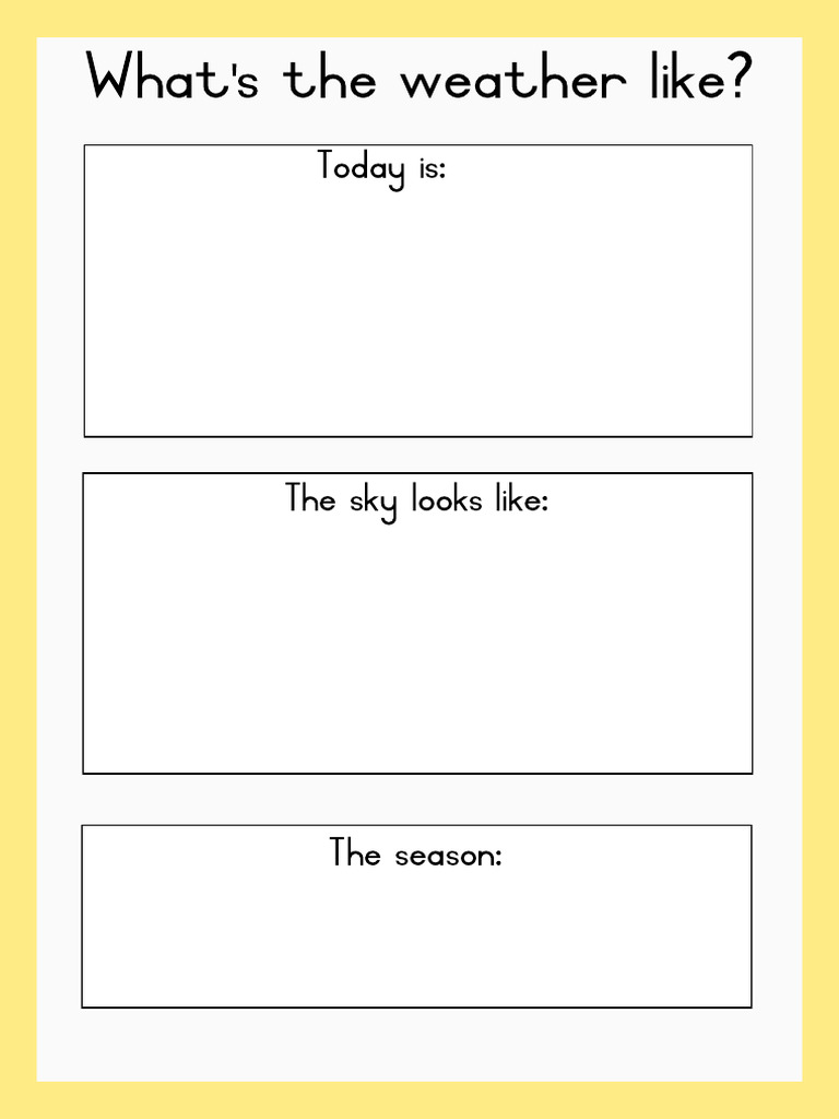 Weather Chart for Kids | PDF