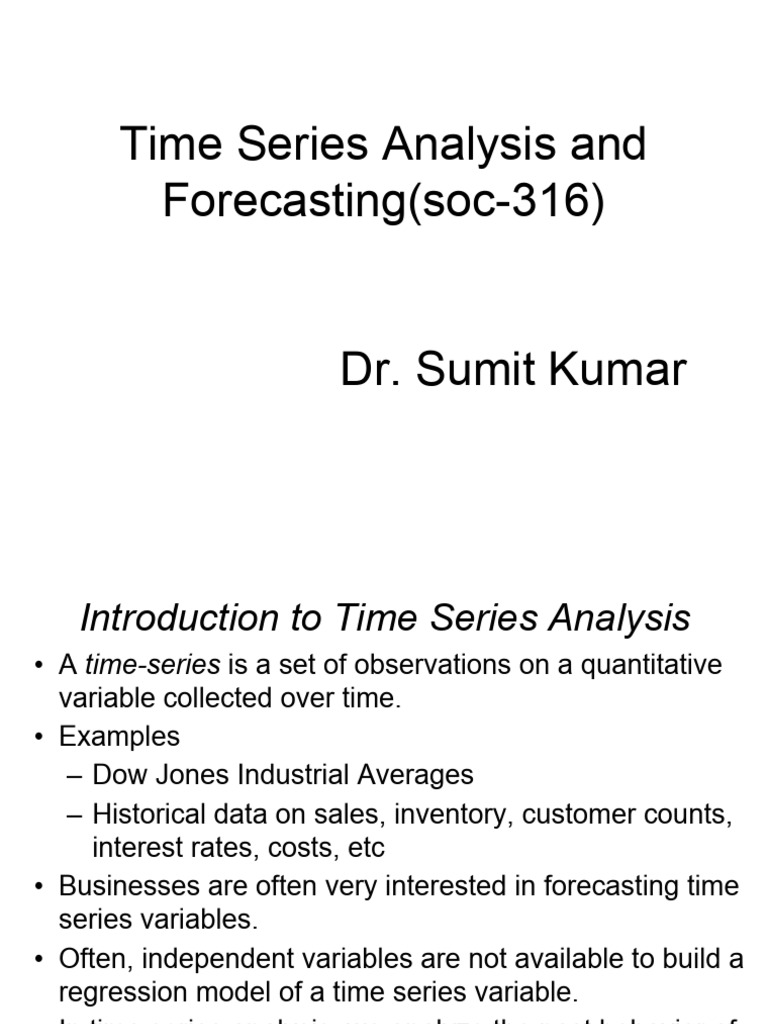 TSAF_L2 | PDF | Time Series | Forecasting