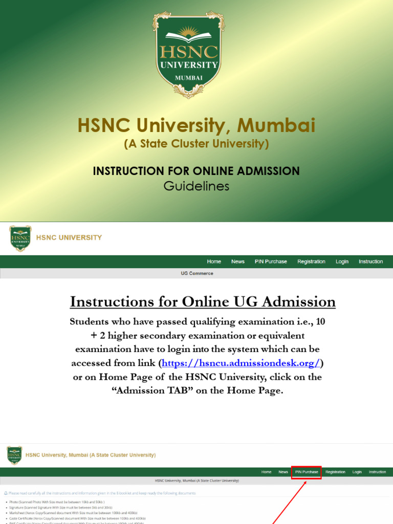 Instructions For Online UG Admission | PDF | Personal Identification Number