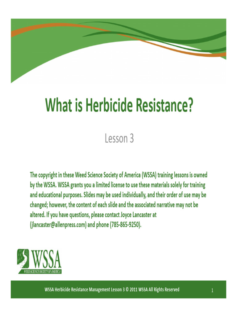 Understanding Herbicide Resistance | PDF | Herbicide | Weed