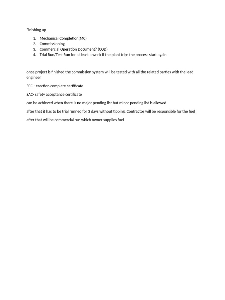 Plant Commissioning and Completion Guide | PDF