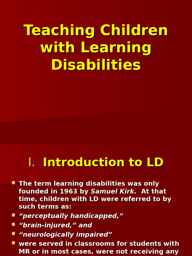 Teaching Children With Learning Disabilities | PDF | Learning Disability | Special Education