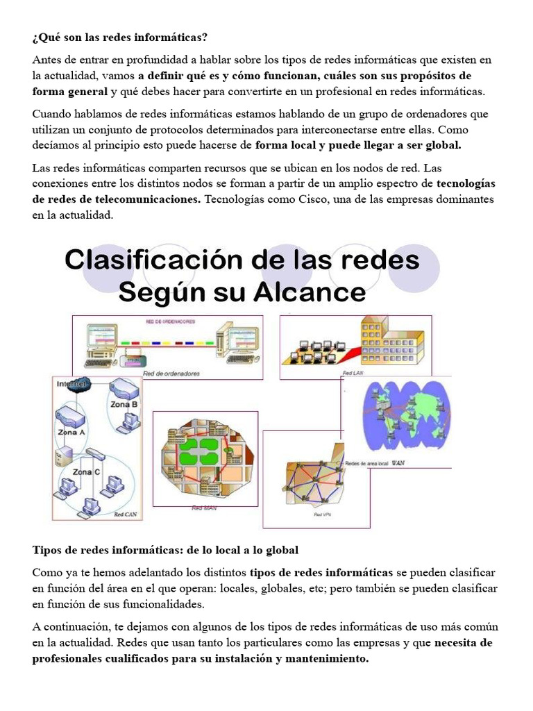 Que Son Las Redes Informaticas | PDF | Red de computadoras | Red privada virtual