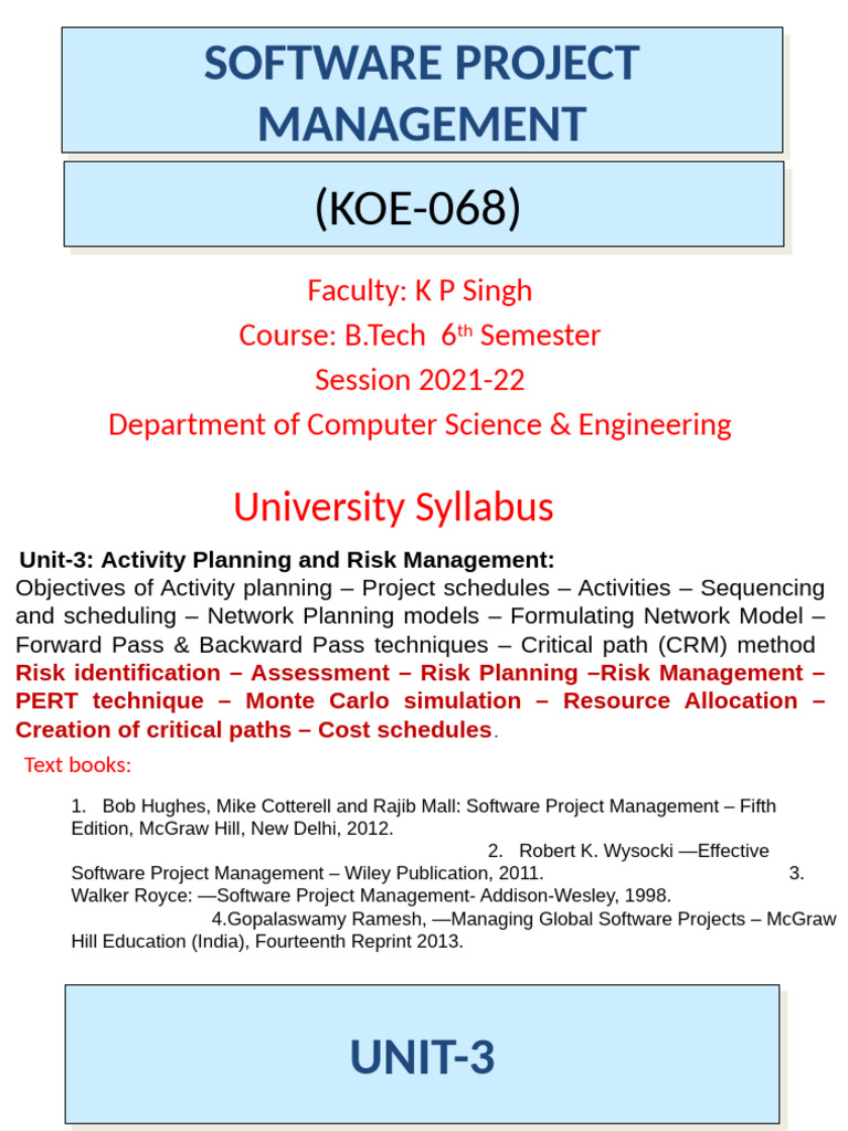 SPM_UNIT-3.2 | PDF | Risk | Monte Carlo Method