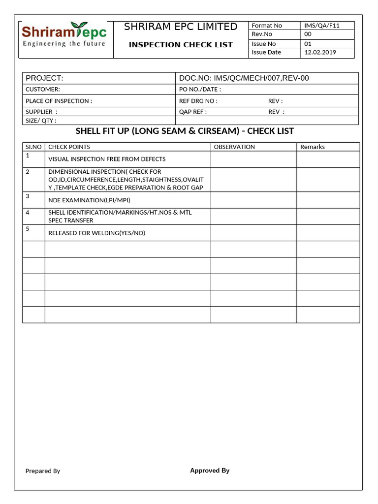 Ims QC Mech 007 Sheel Fit Up | PDF