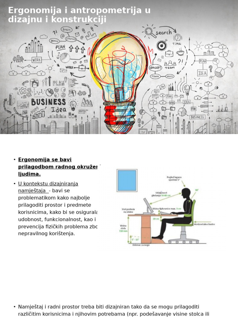 Ergonomija I Antropometrija U Dizajnu I Konstrukciji | PDF