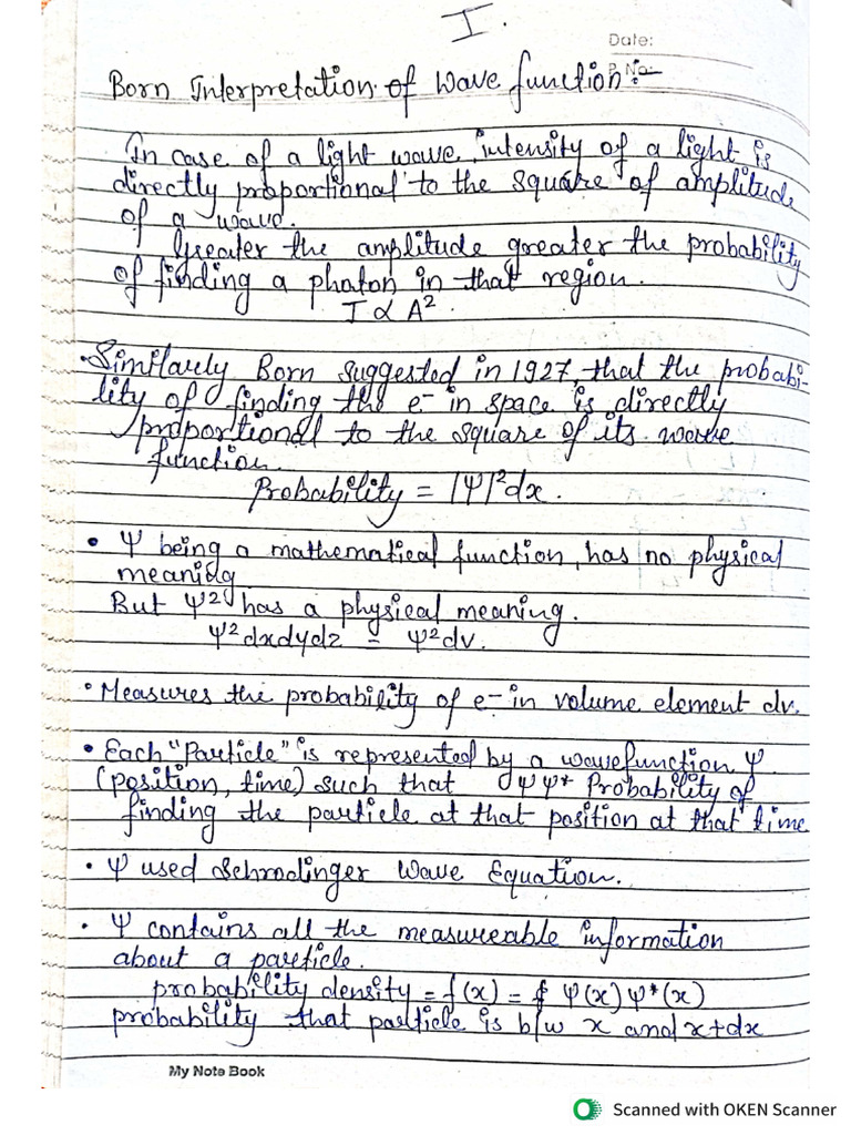 Born Interpretation | PDF