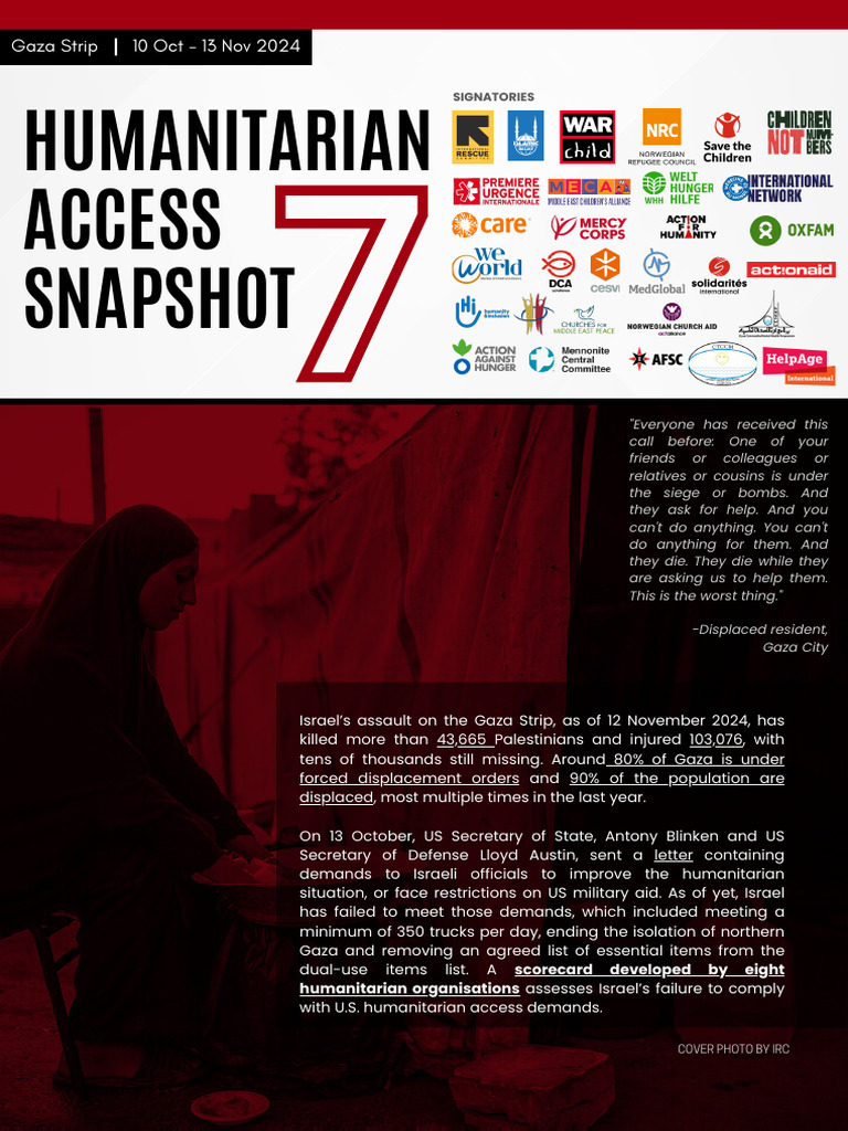 Gaza Humanitarian Access Snapshot 7 | PDF | Gaza Strip | Israel