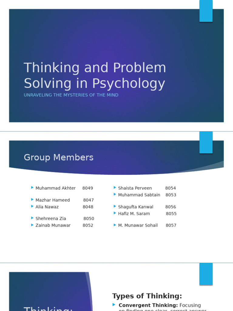 Group 4 (Thinking & Problem Solving) | PDF | Cognitive Science ...