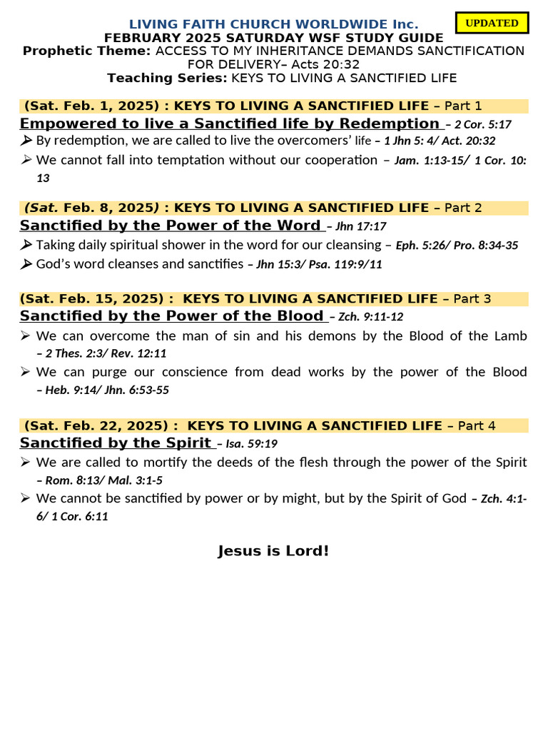 Feb. 2025 - Saturday WSF Teaching Outline-2 | PDF