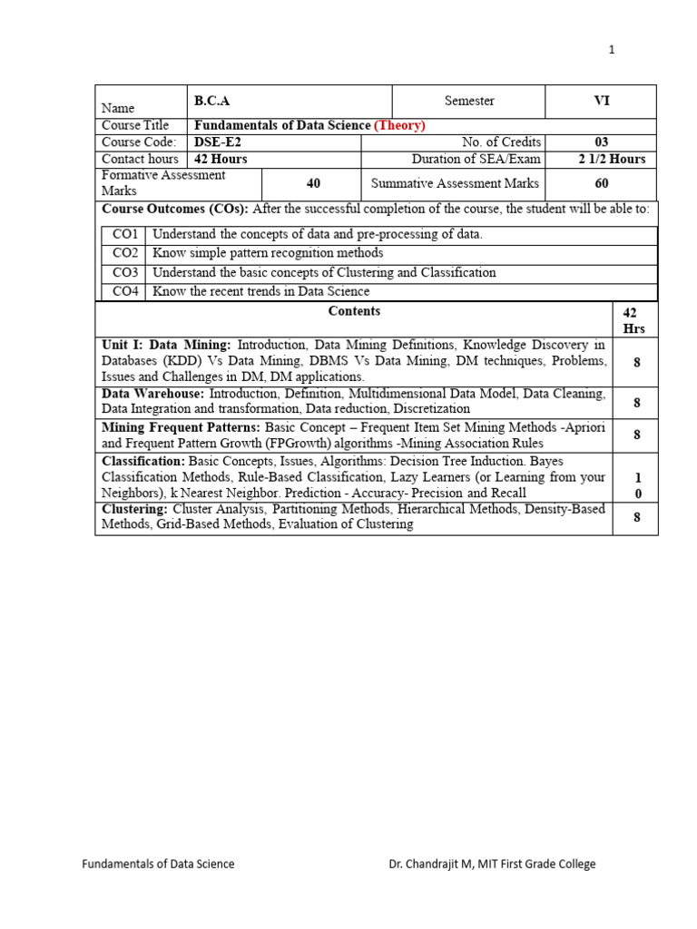 Unit 1_Data Science (1) | PDF | Data Mining | Data Unit 1_Data Science (1) | PDF | Data Mining | Data
