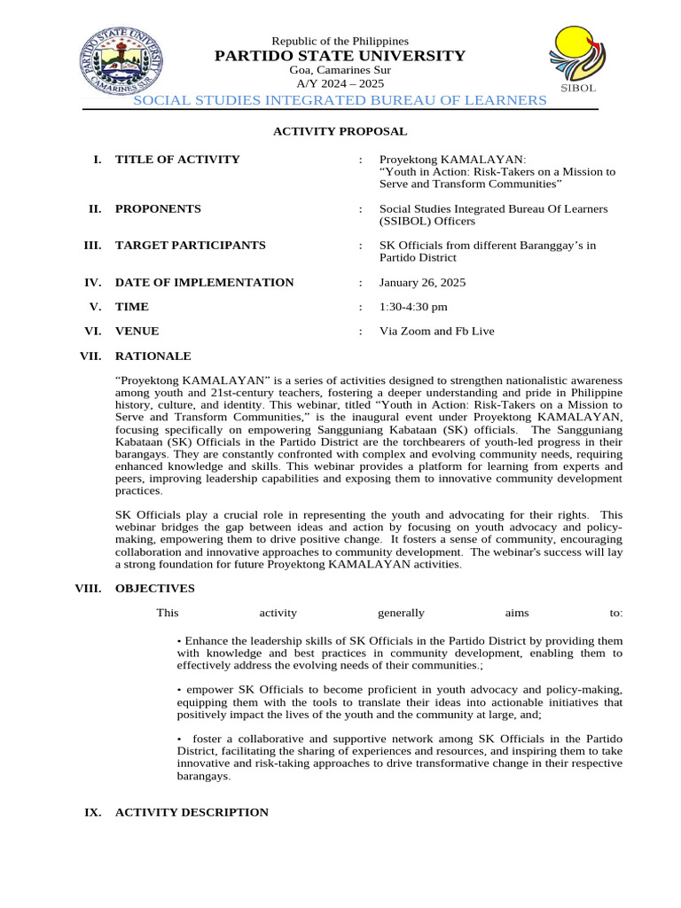 Youth-in-action-webinar-proposal | PDF | Cognition | Learning