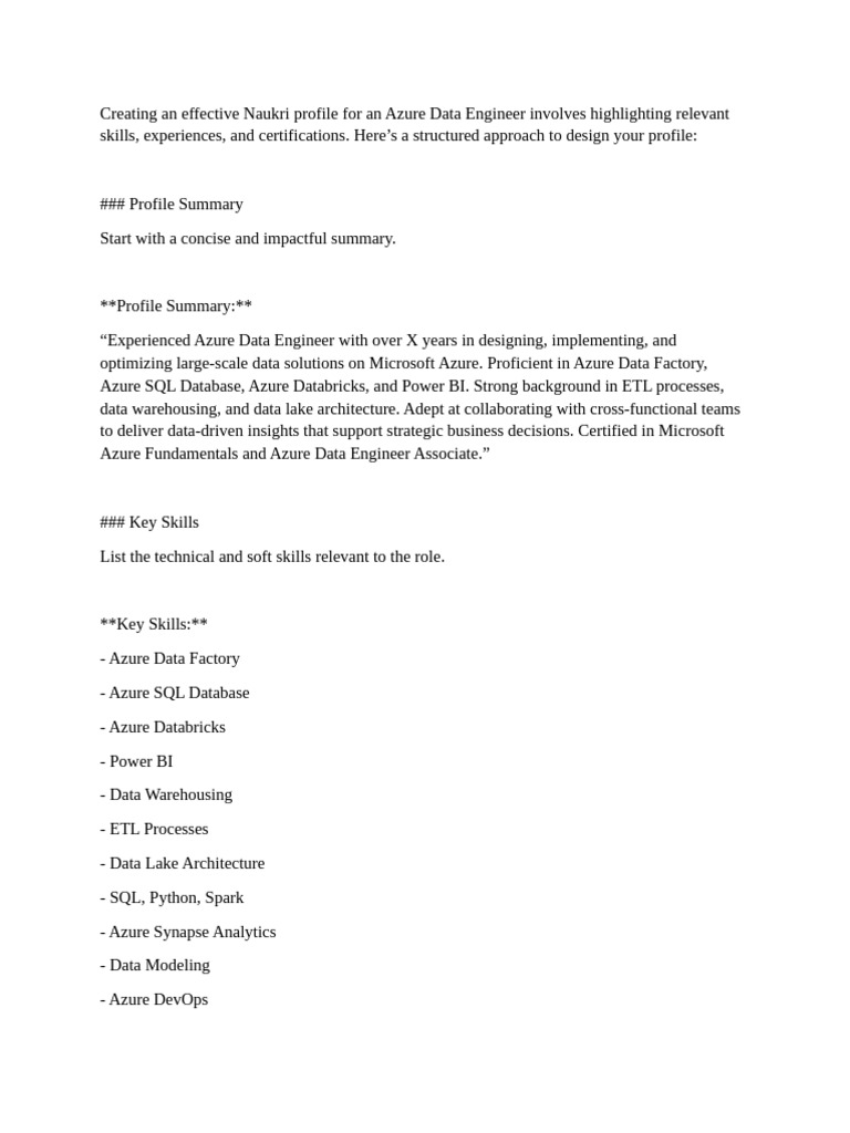 Azure Data Engineer Roadmap | PDF | Microsoft Azure | Data Warehouse